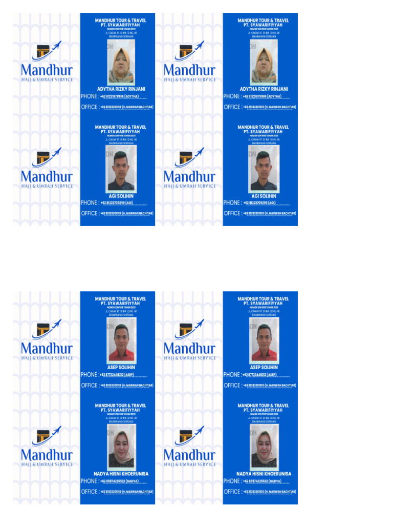 Id Card Jamaah Ustad Nandang | PDF