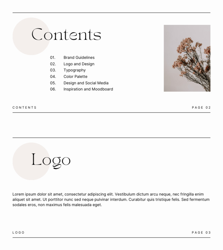 Brand Guidelines 01. Logo and Design 02. Typography 03. Color Palette ...