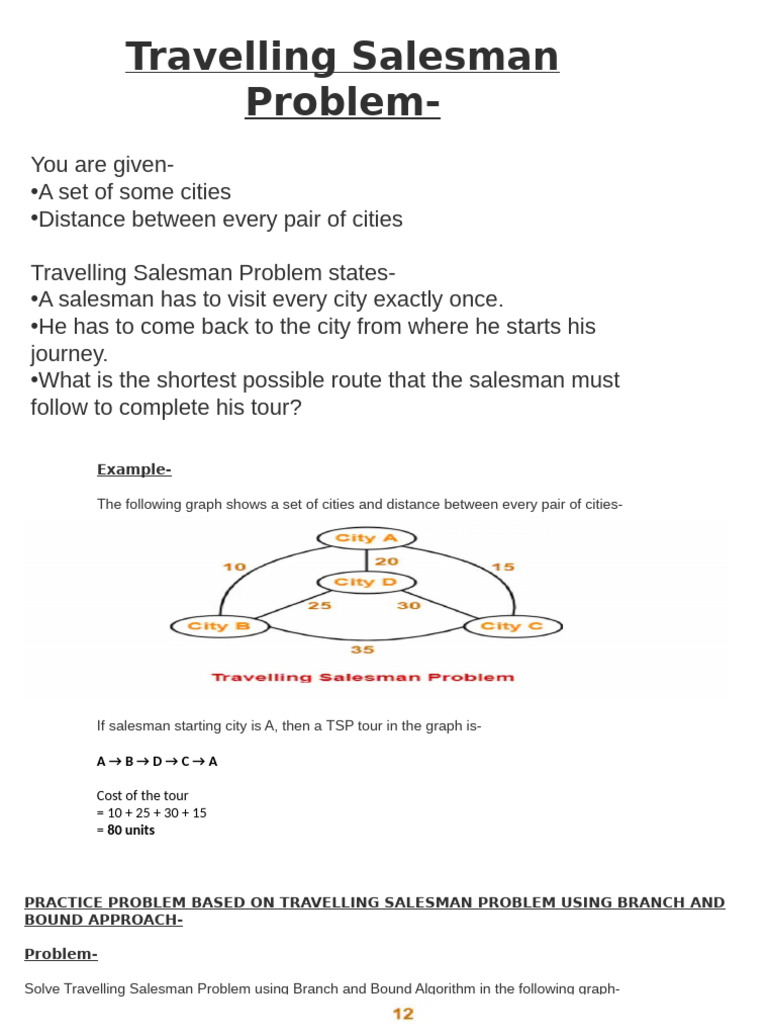 3.6 Travelling Salesperson Problem Using Dynamic Programming | PDF
