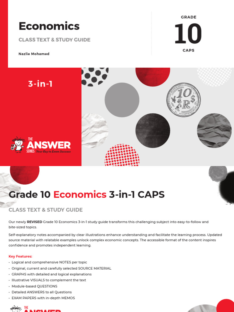 Grade 10 Economics Study Guide CAPS | PDF | Economics | Conceptual Model