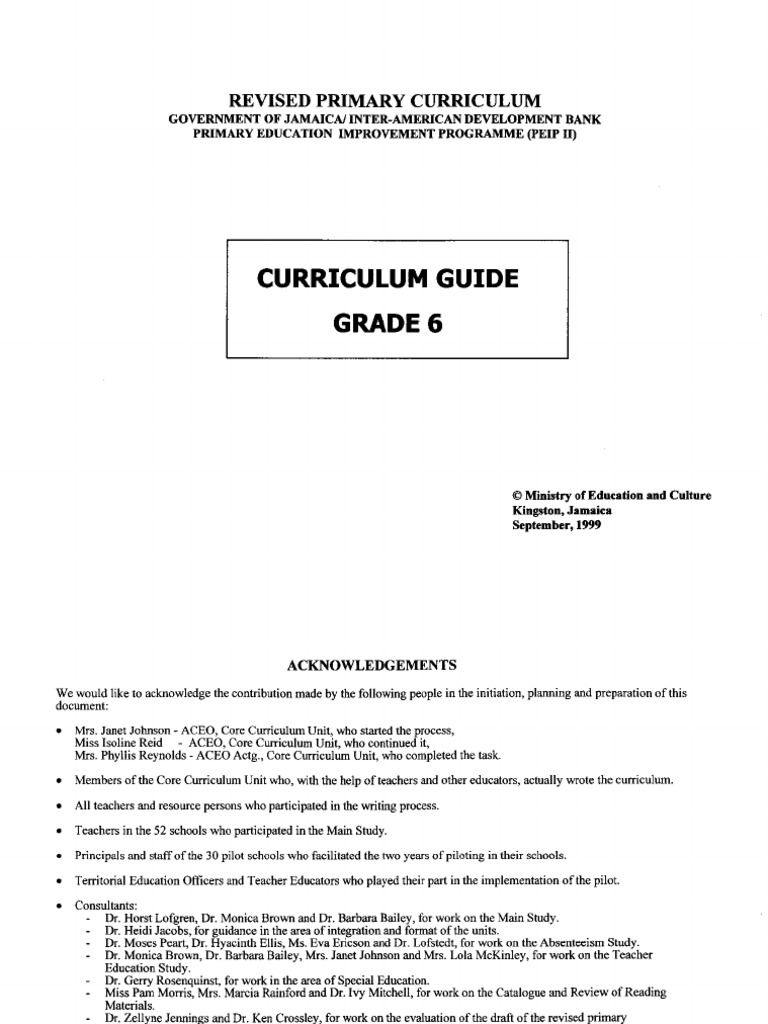 Guide Grade 6 | PDF