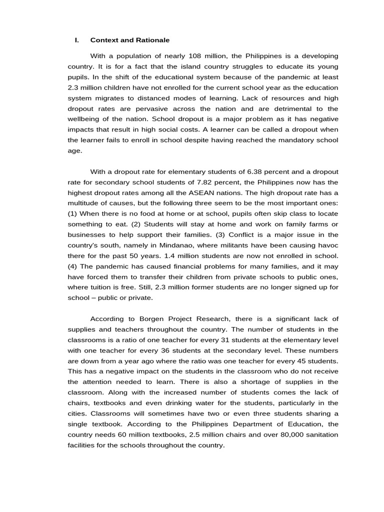 Context and Rationale | PDF