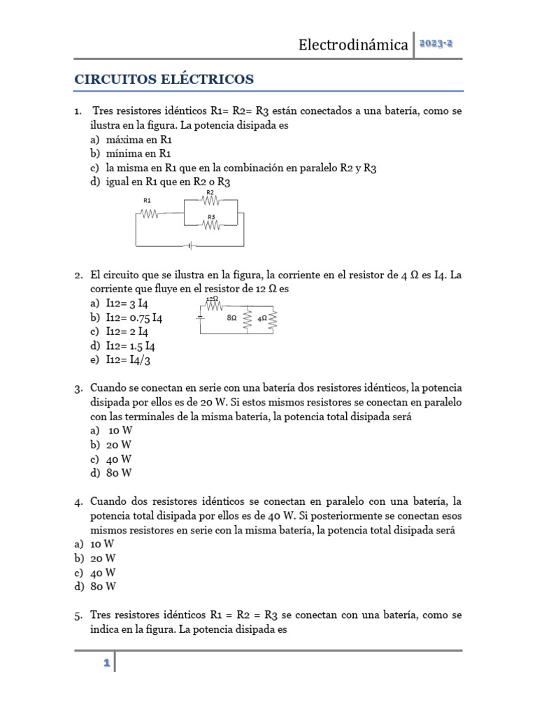Taller de Circuitos Eléctricos | PDF