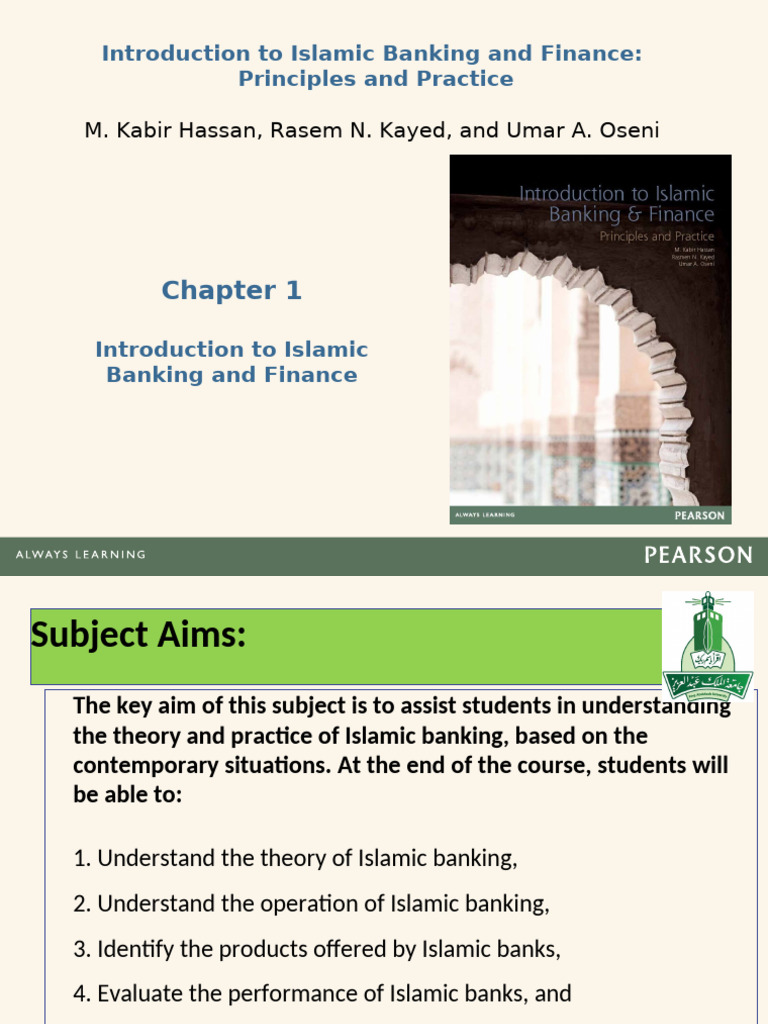1 - Introduction To Islamic Banking and Finance Principles and Practice Lecture-Slides | PDF ...