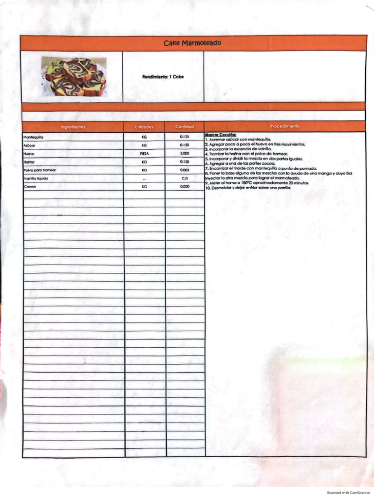 Recetas de Pastel | PDF