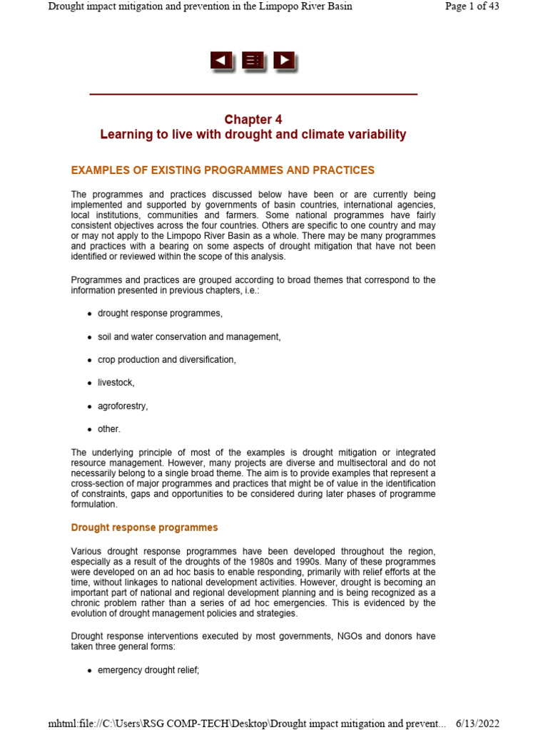 Drought Impact Mitigation | PDF