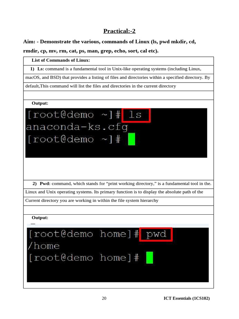 ICTE Practical-2 | PDF