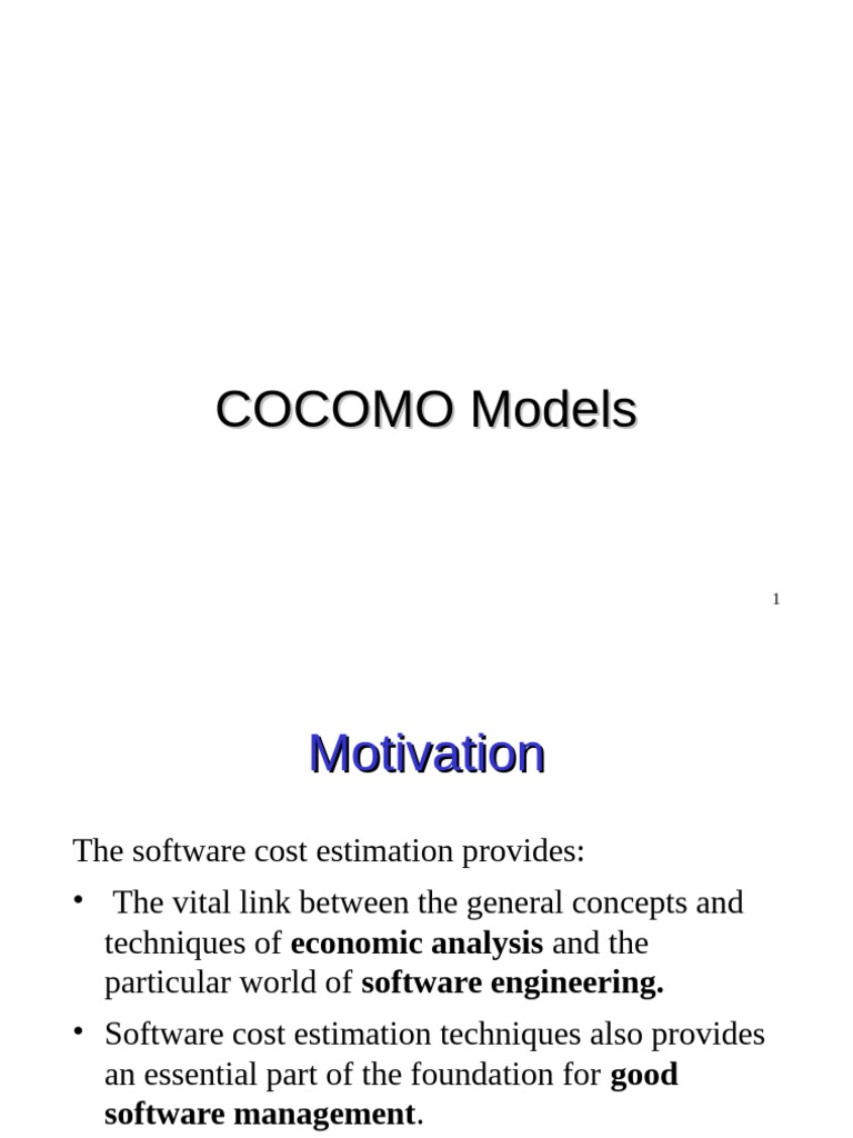 Unit 2 COCOMO Model | PDF