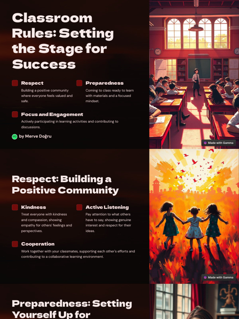 Classroom Rules Setting The Stage For Success | PDF