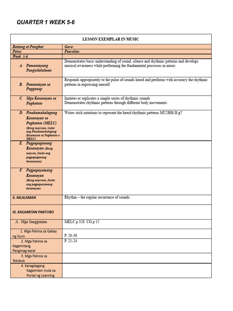 Mapeh Music Q1W5-6 | PDF