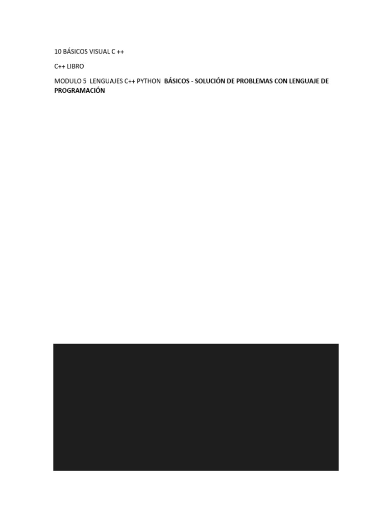 Básicos Visual C + + ( | PDF | C ++ | Ciencias de la Computación