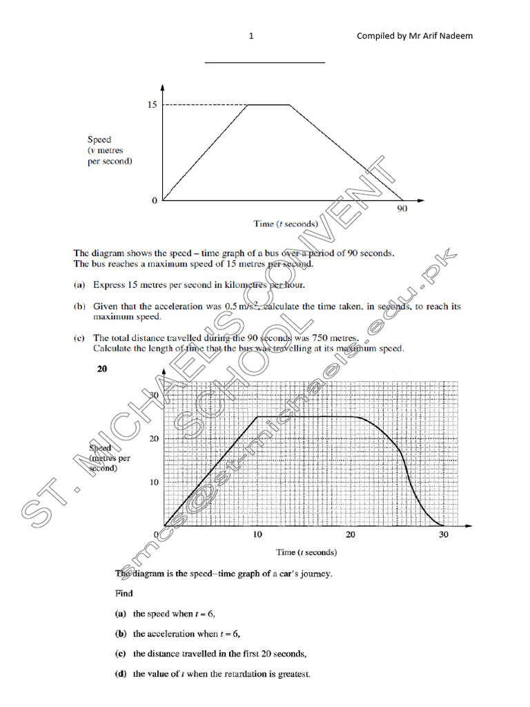 Kinematics Worksheet#2 | PDF