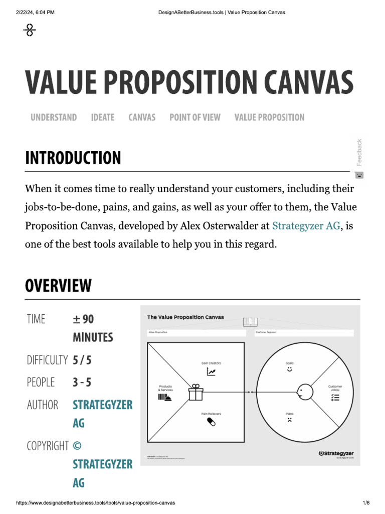 Value Proposition Canvas Instructions | PDF