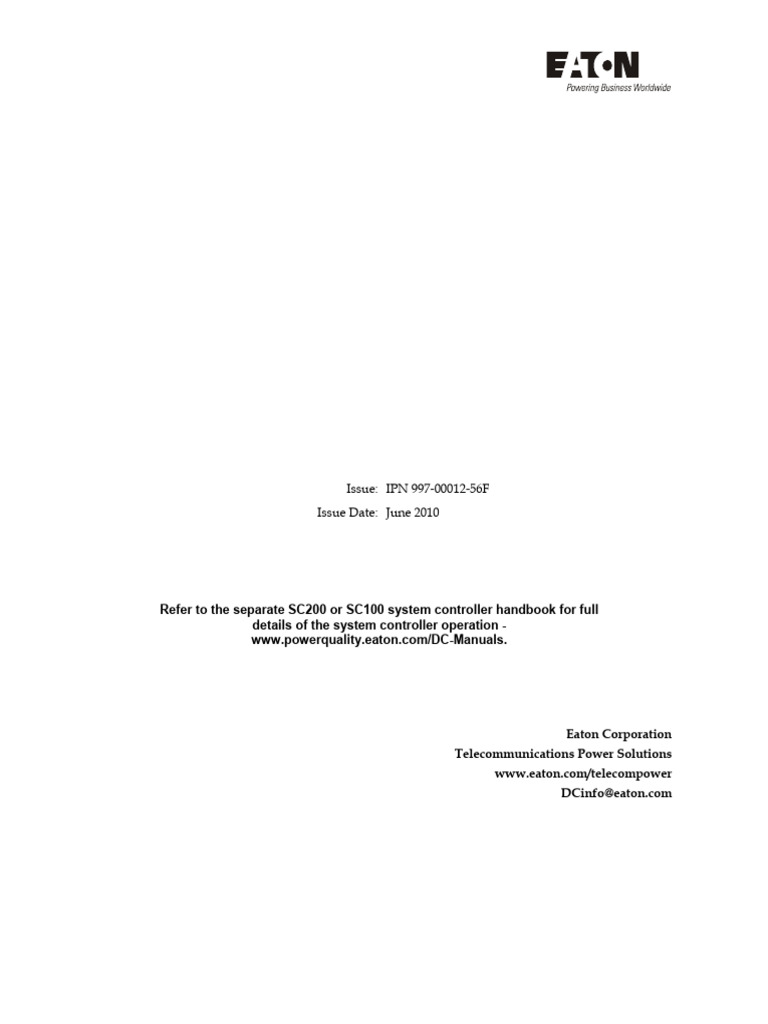 Eaton Eps Installation and Operation Guide en | PDF | Mains Electricity ...