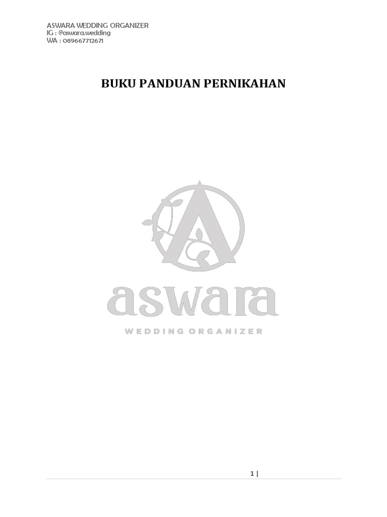 Buku Panduan Pernikahan Alya & Farouq | PDF