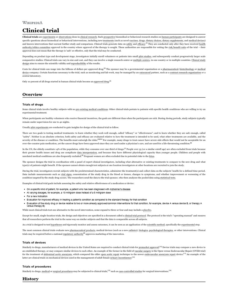 Clinical Trials | PDF