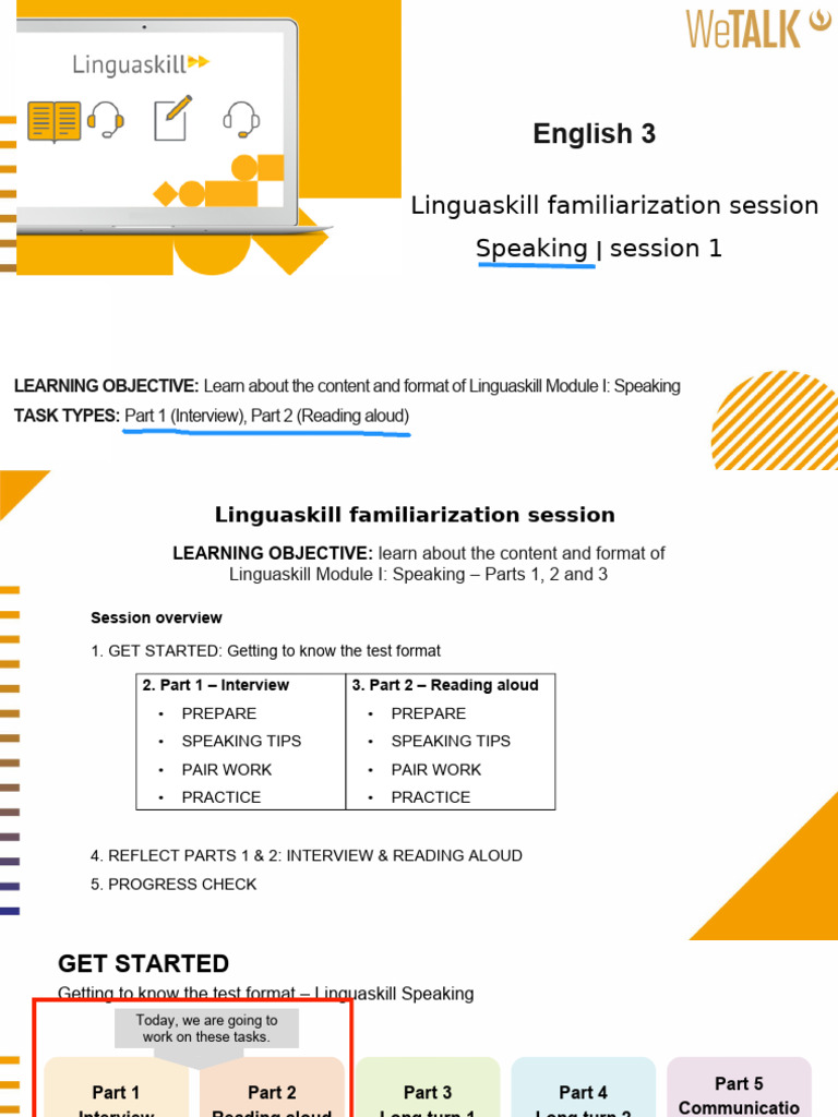 E3 LSK Speaking 1 | PDF