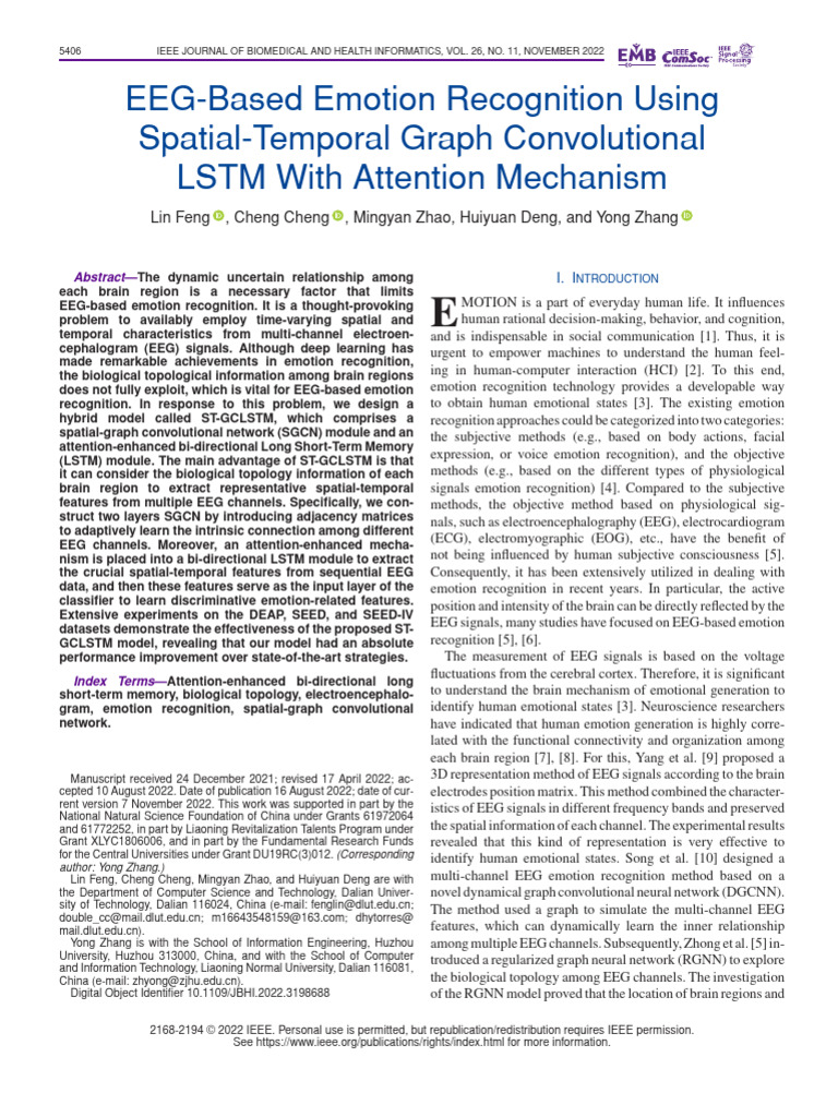 Eeg Based Emotion Recognition Using Spatial Temporal Graph Convolutional Lstm With Attention