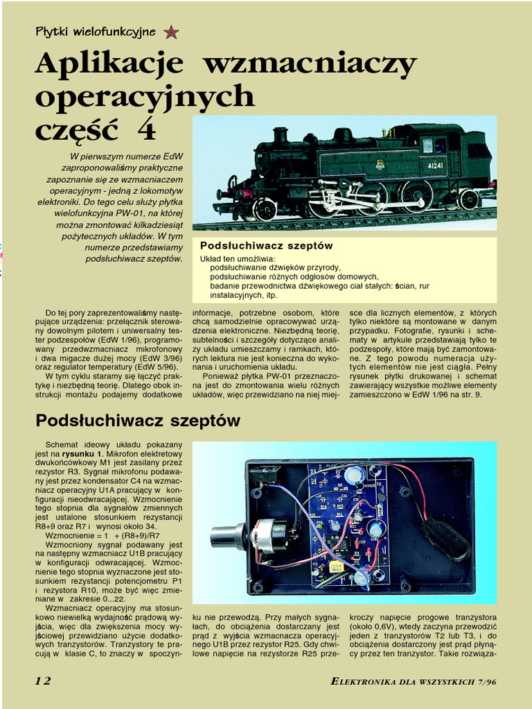 Aplikacje Wzmacniaczy Operacyjnych Cz4 | PDF