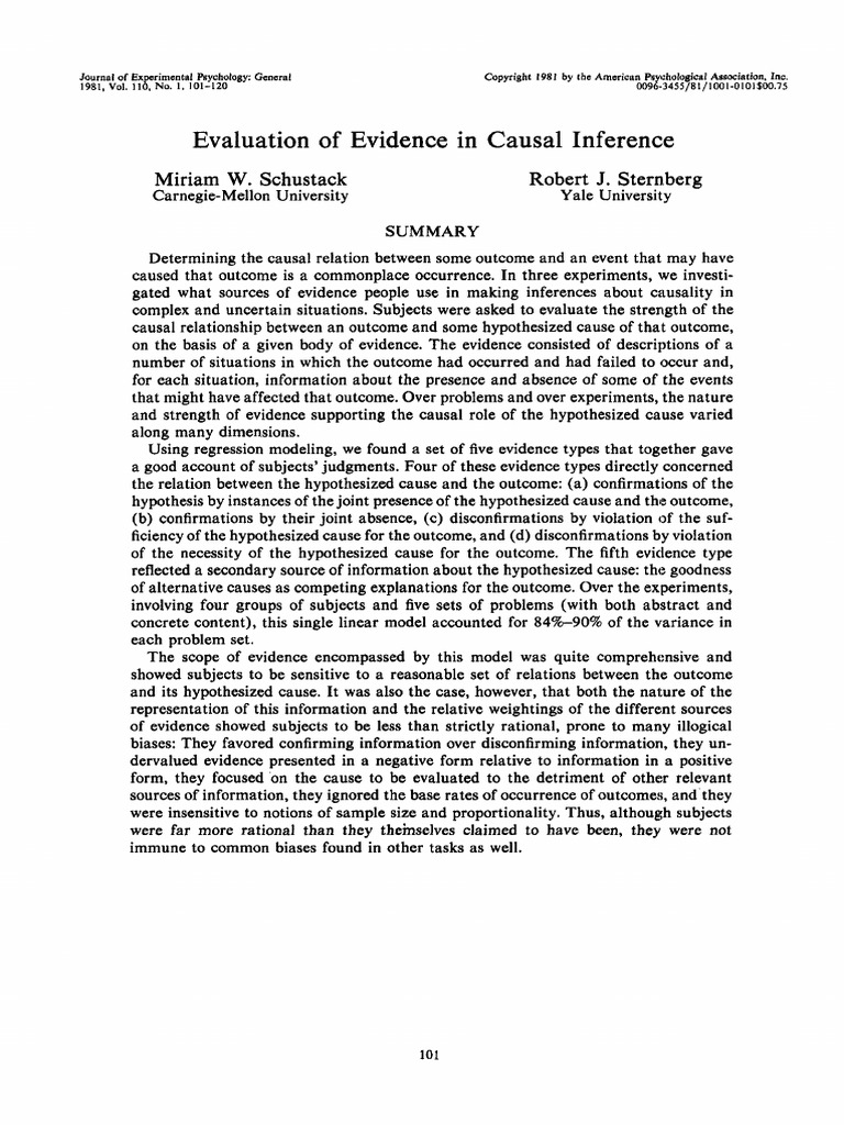 Causal Inference Shustack | PDF