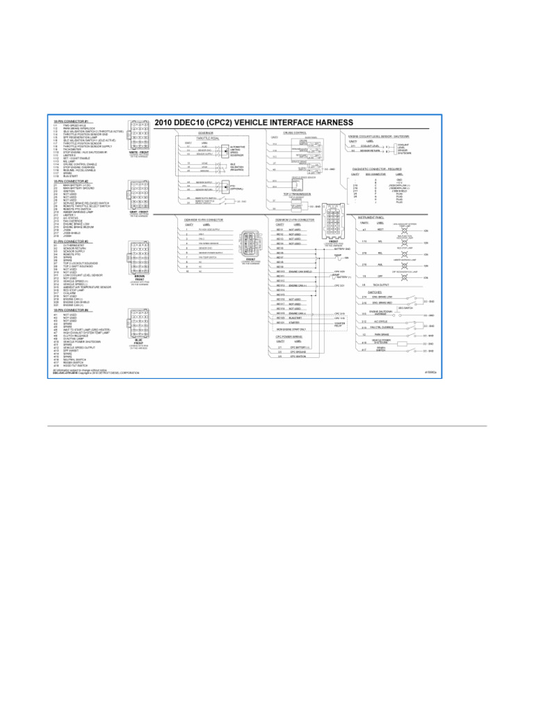 EPA10 (DDEC10) Common Powertrain Controller (Cpc2) Vehicle Interface ...