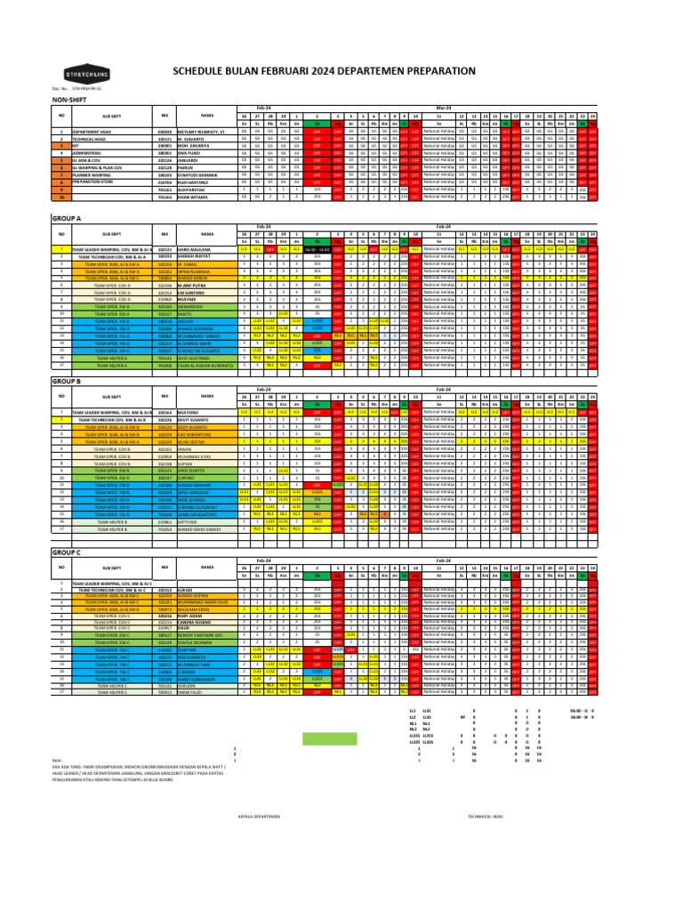 Roster Maret 2024-4 | PDF