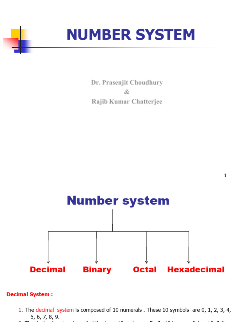 Number Systems Pdf