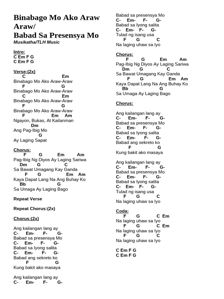 Binabago Mo Ako Araw Araw | PDF