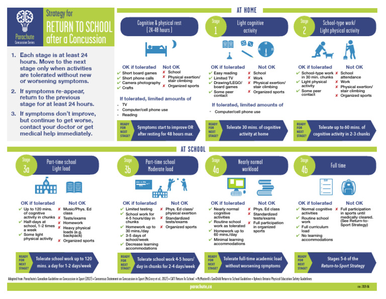Concussion Return to School Strategy | PDF | Concussion | Clinical Medicine