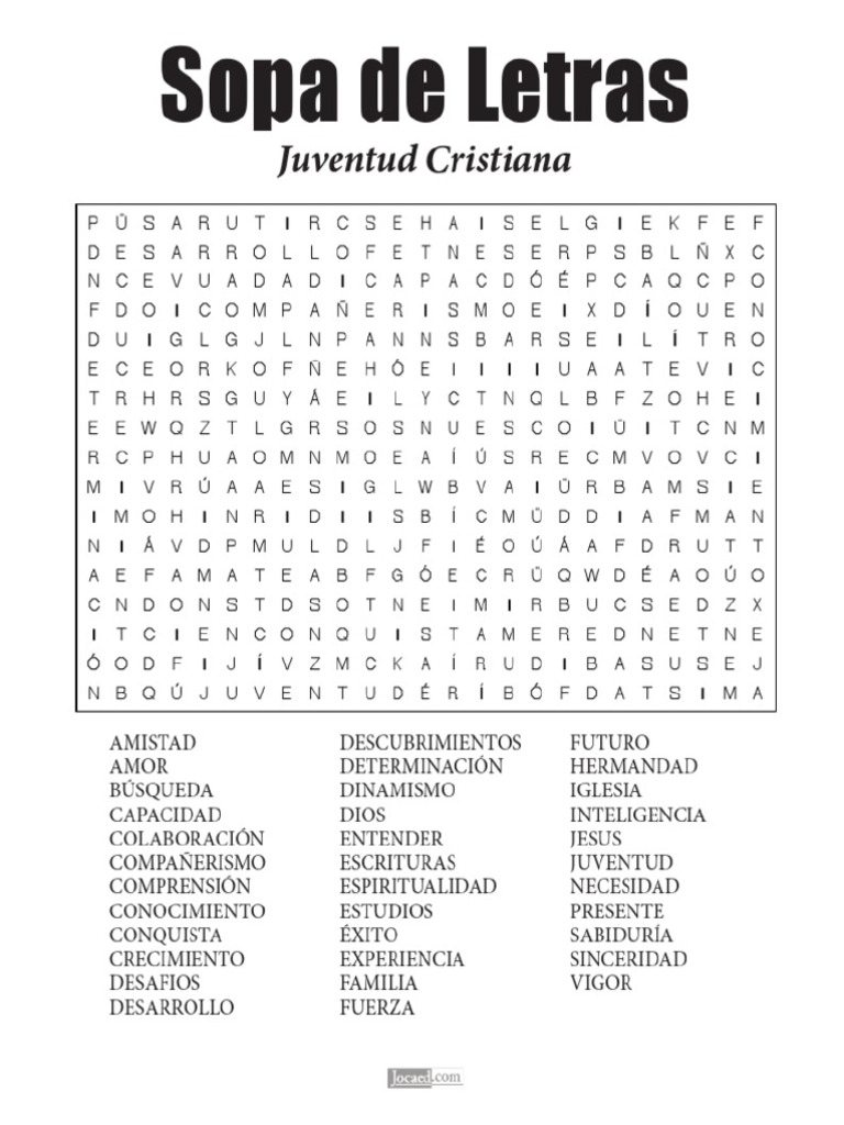 Sopa de Letras Cristiana | PDF