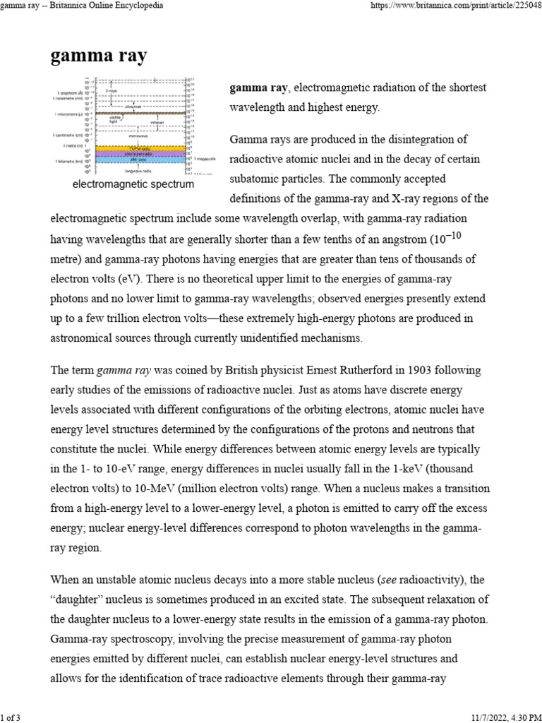 2 Rayons Gamma | PDF