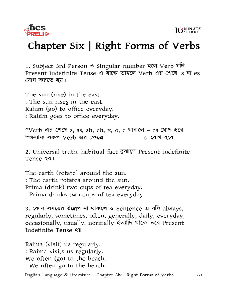 Digest Right Form of Verb | PDF