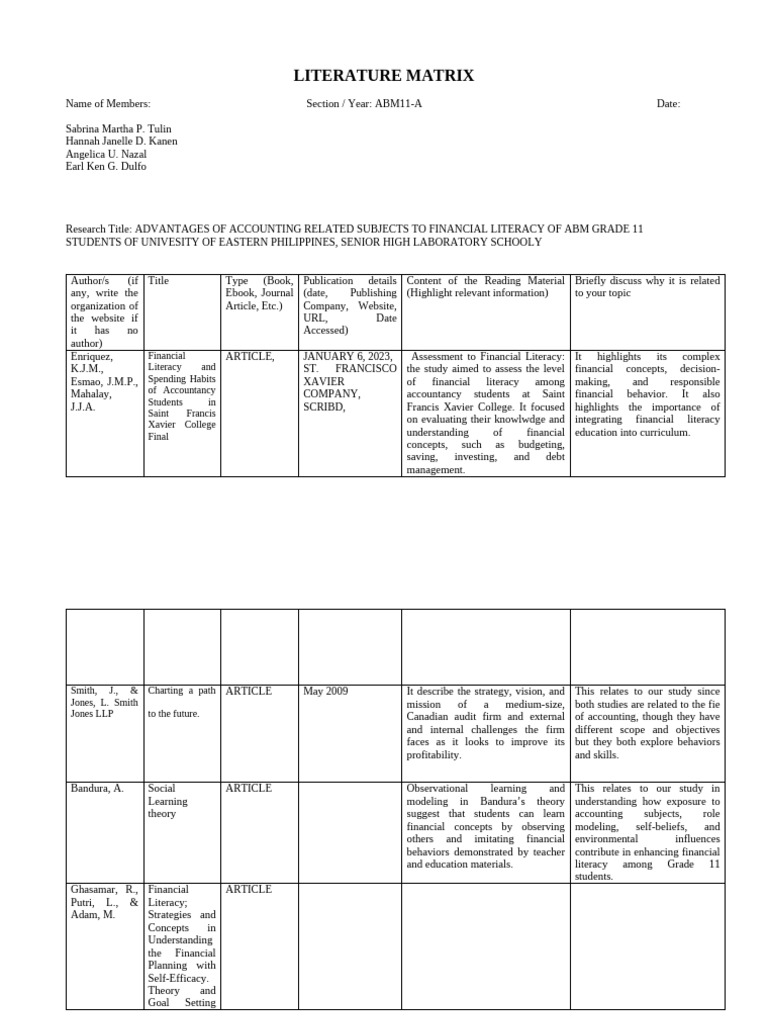 Lit-Matrix 021540 | PDF