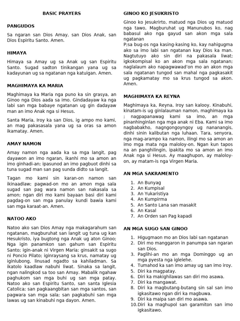 Basic Prayer | PDF