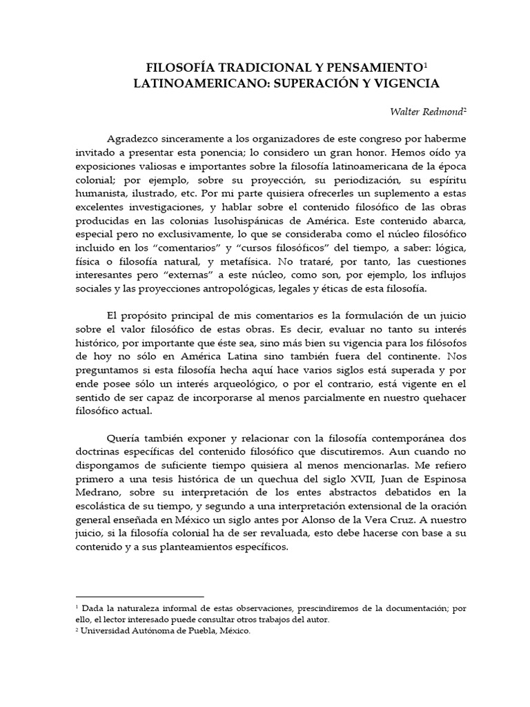 Filosofía Colonial Latinoamericana: Vigencia | PDF | Verdad | Lógica