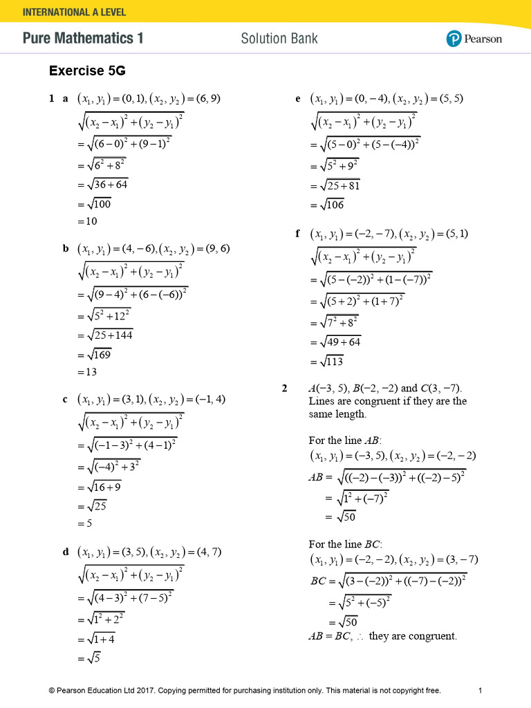 P1 Exercise 5G | PDF