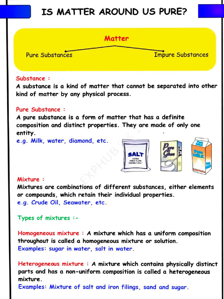 Is Matter Around Us Pure | PDF