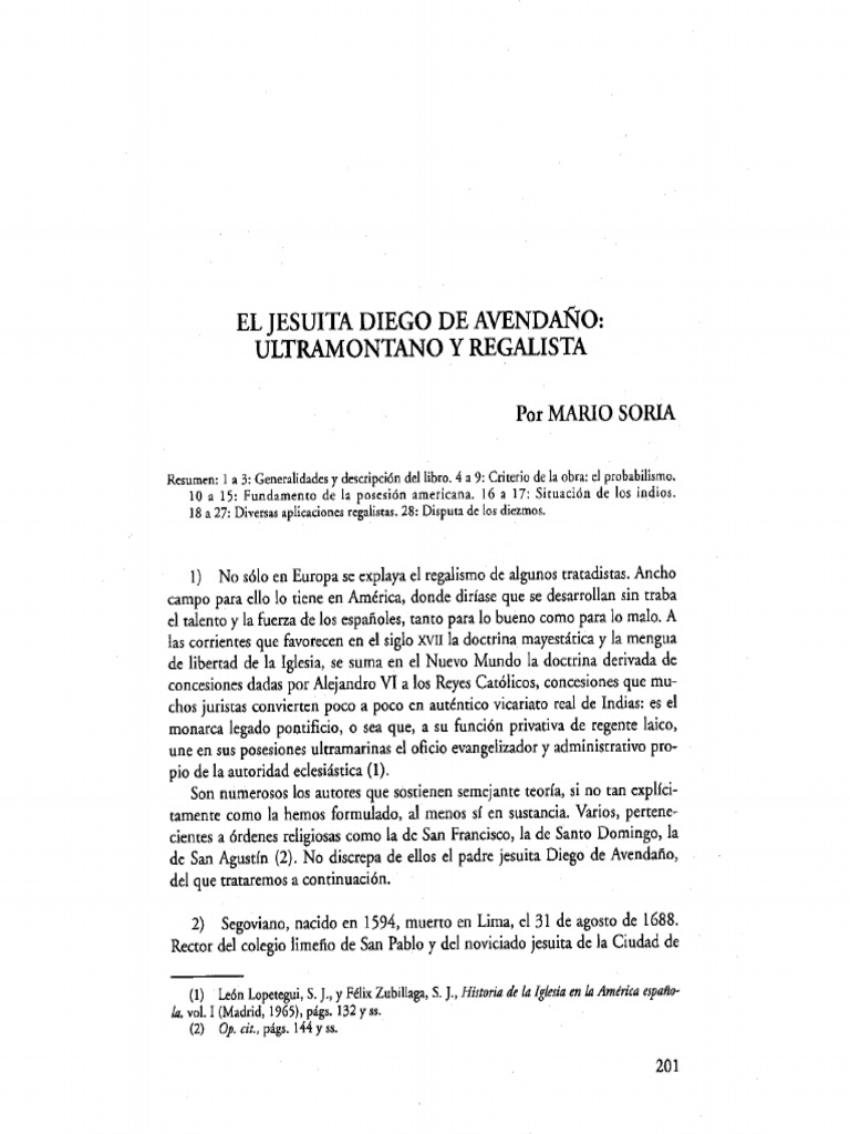 Mario Soria - El Jesuita Diego de Avendano - Ultramontano y Regalista ...