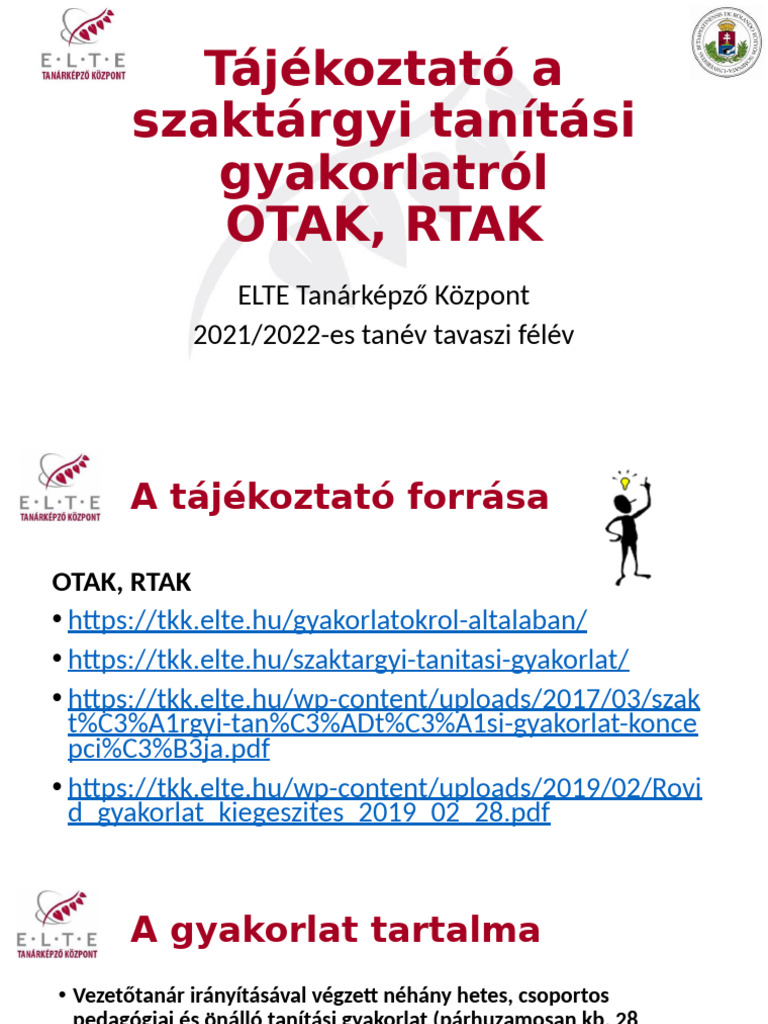 TKK Rovid Gyakorlat OTAK RTAK 2022 Tavasz | PDF
