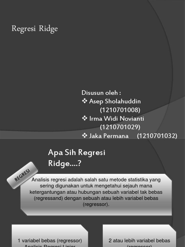 Regresi Ridge | PDF