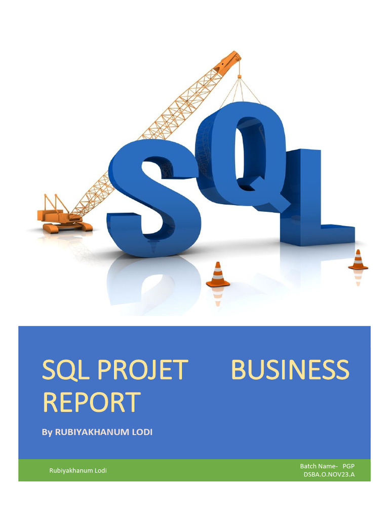 SQL Projet Business Report | PDF