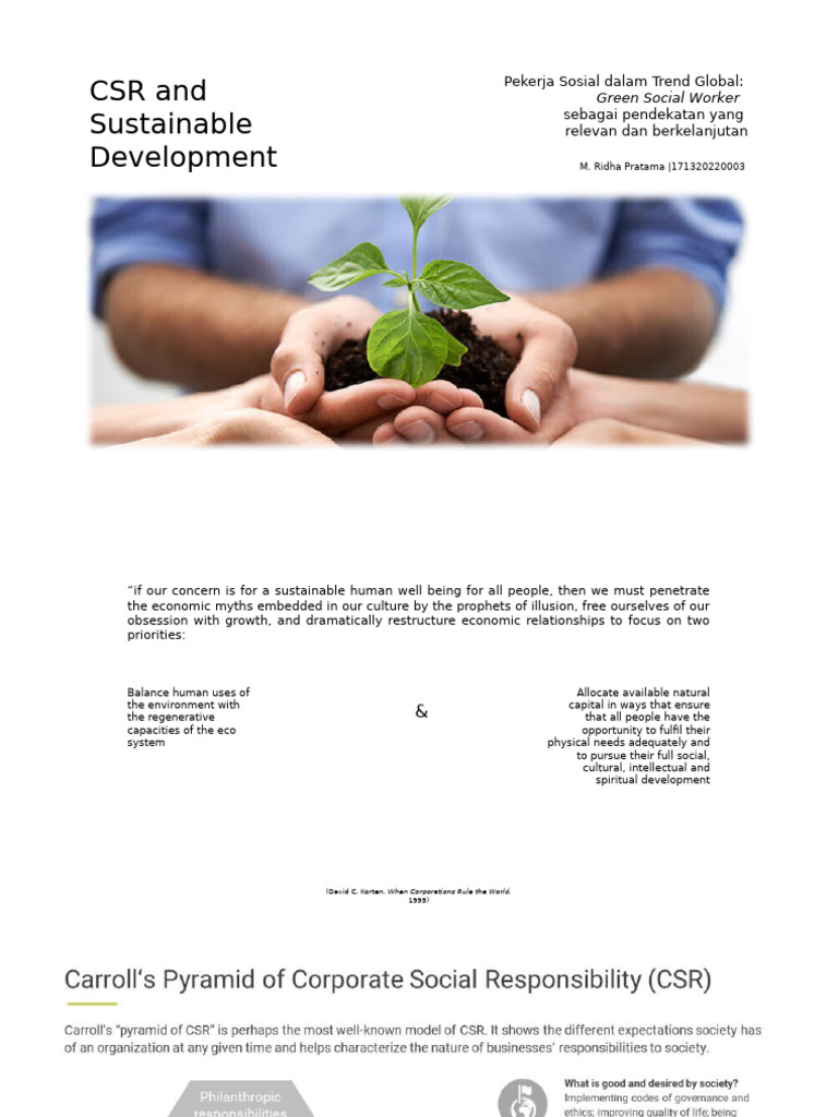 Presentasi CSR - M. Ridha Pratama | PDF