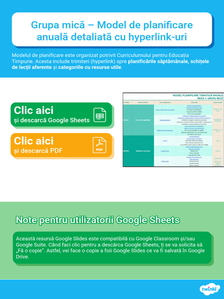 Planificare Anuala Grupa Mica 3 4 Ani | PDF