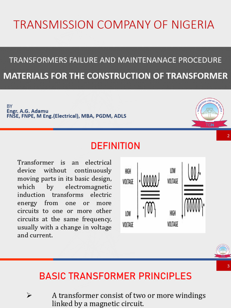 Transformer Failure and Maintenance Procedure (Materials For Construction of Transformer) by ...