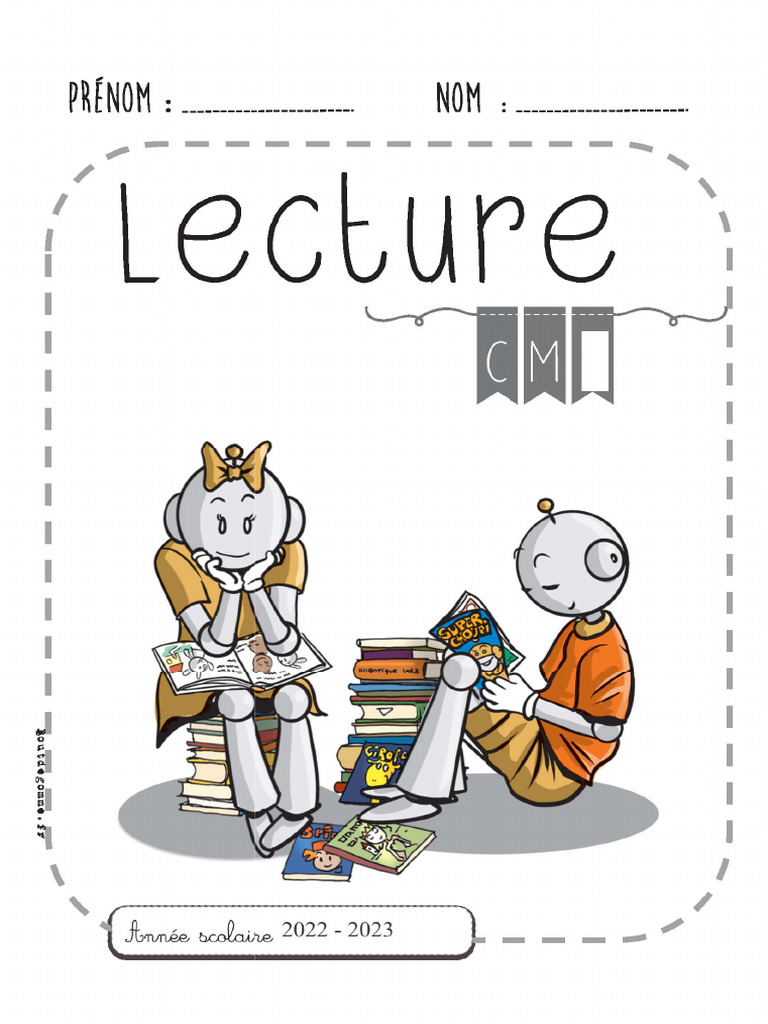 Page de Garde Intercalaire Lecture CM1 | PDF