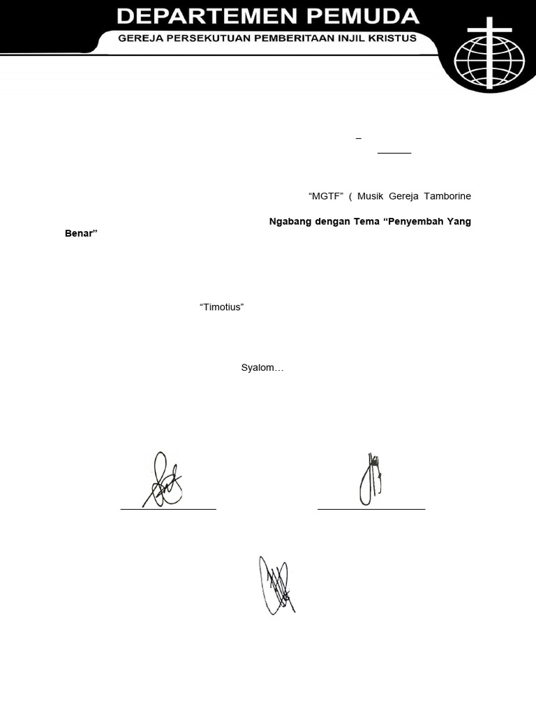 Surat Undangan KKR | PDF