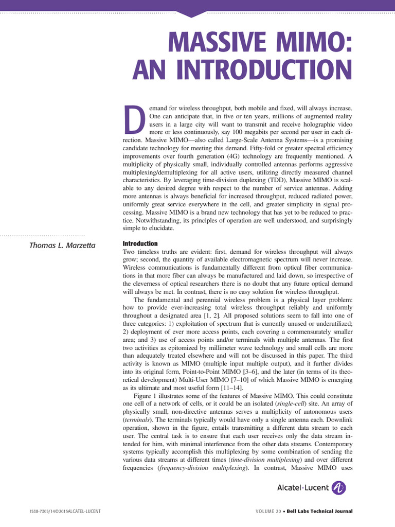Understanding Massive MIMO Technology | PDF | Mimo | Multiplexing