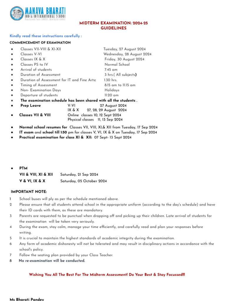 Midterm Assessment Guidelines - 2024-1 | PDF
