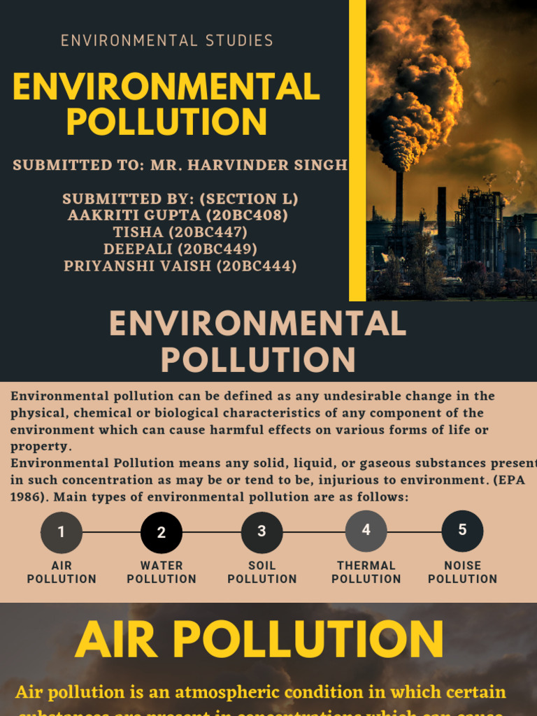 Environmental Pollution | PDF | Water Pollution | Science & Mathematics
