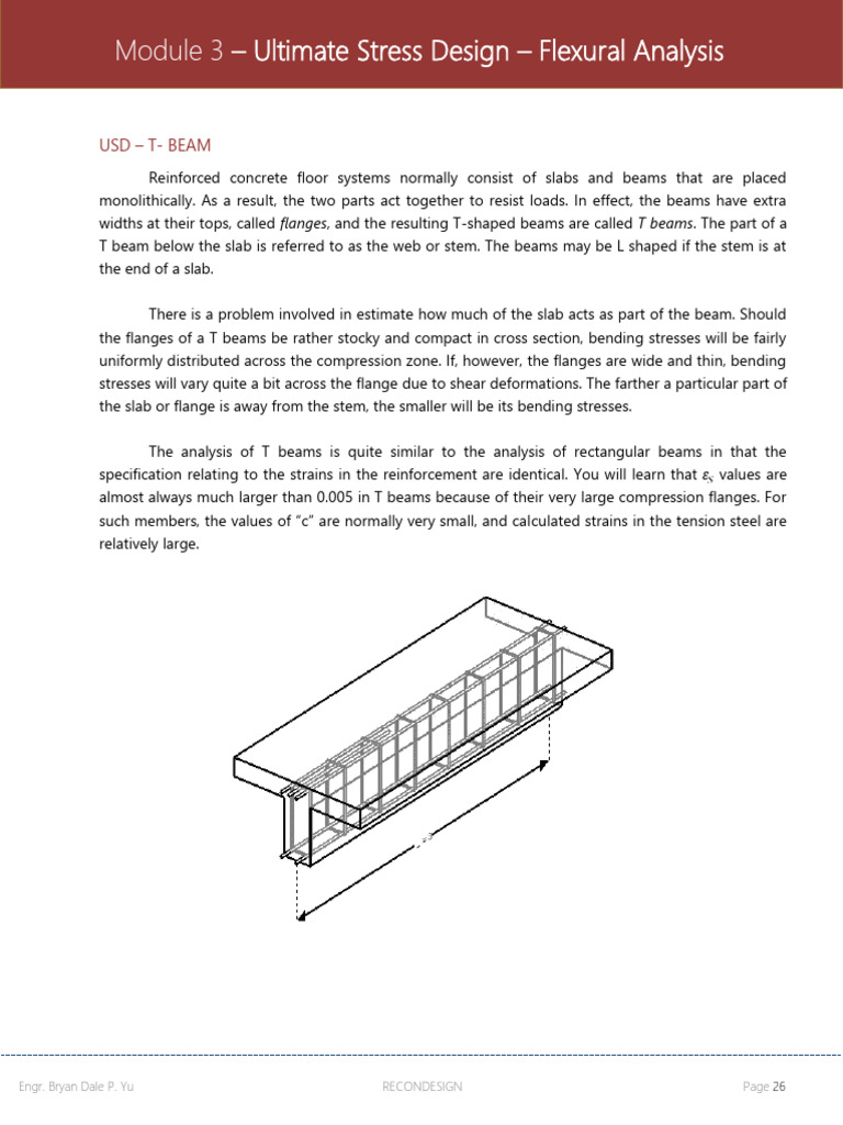 Module 2 - Usd Flexure Tbeam | PDF